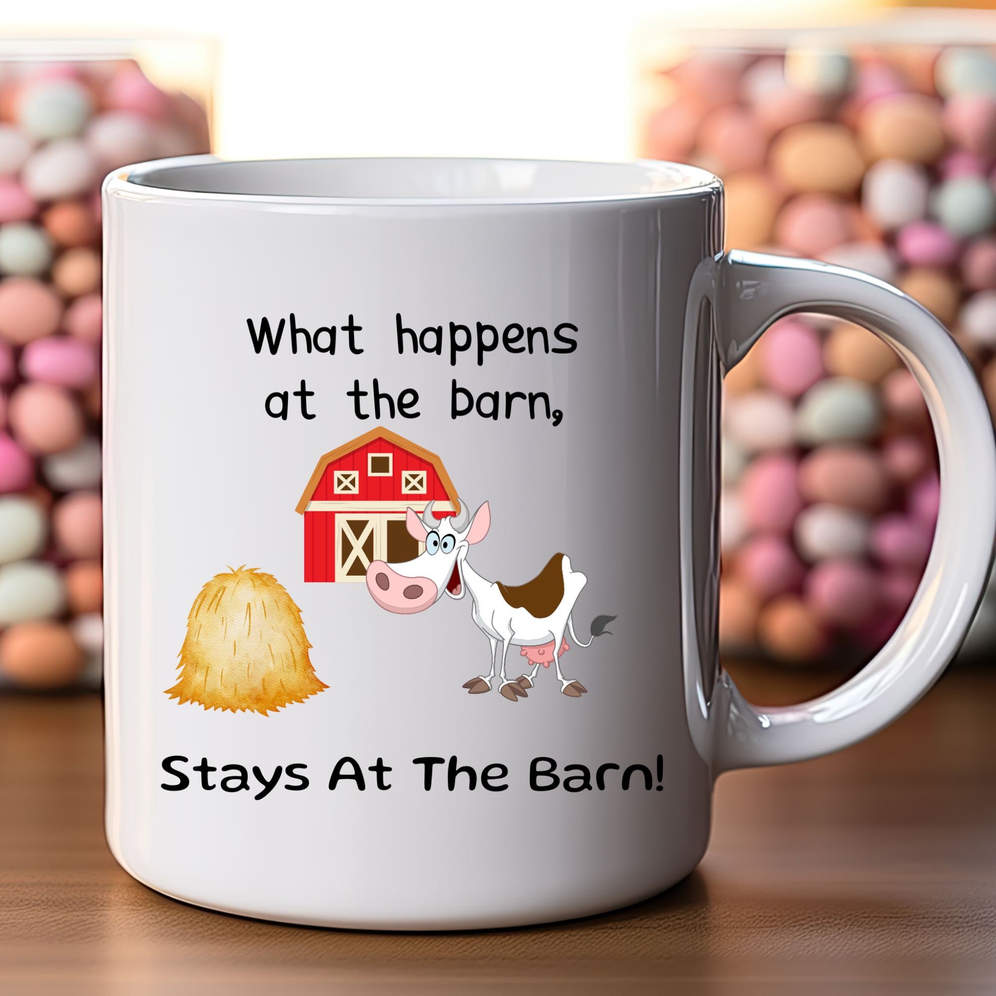 What Happens at the Barn, Funny Mugs, Farmer Gift, Homesteader Mug ...