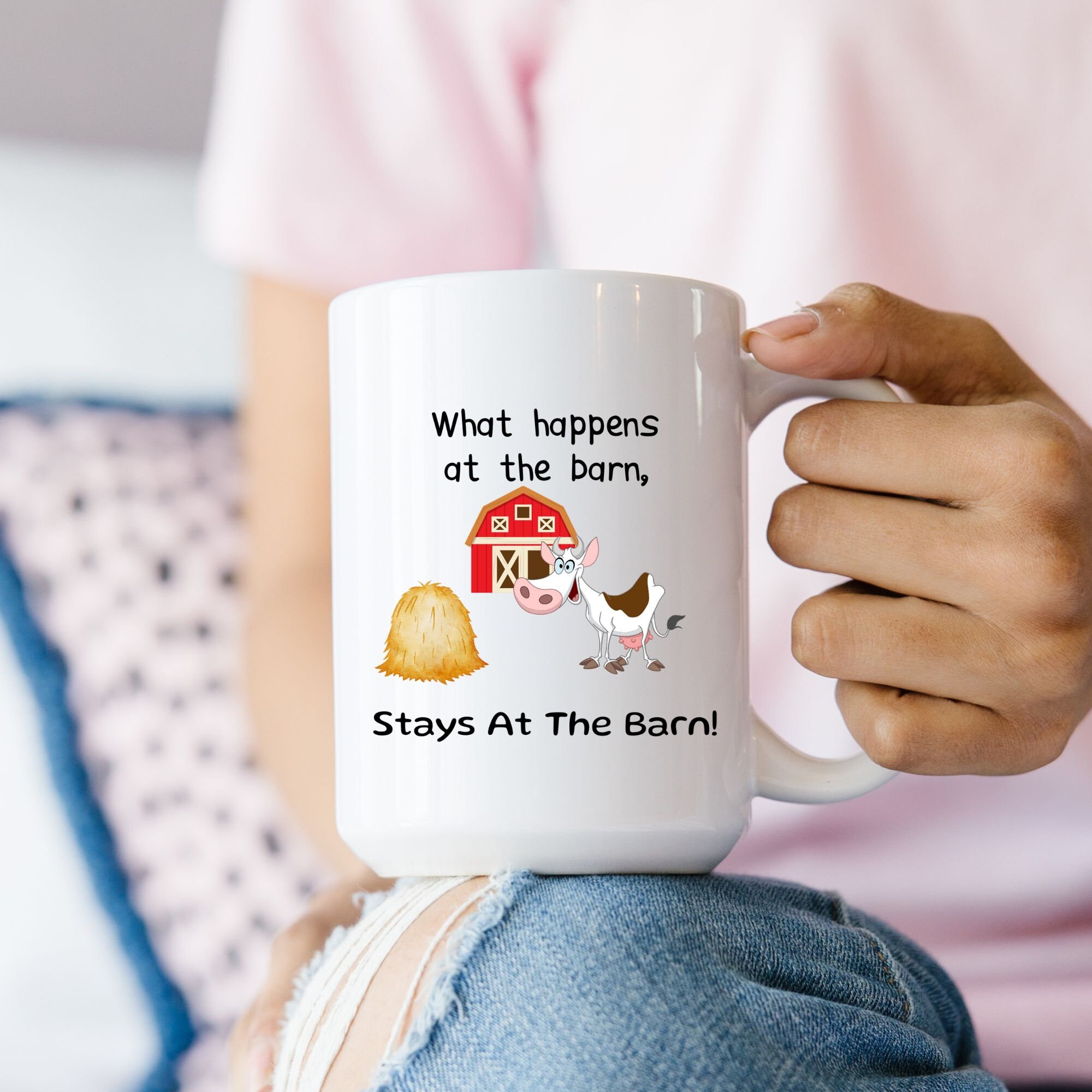 What Happens at the Barn, Funny Mugs, Farmer Gift, Homesteader Mug ...