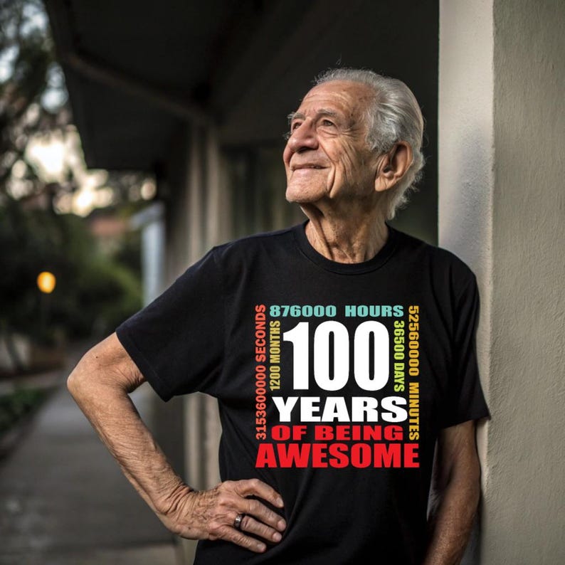 100th Birthday SVG 100 Years of Being Awesome Happy Birthday Design ...