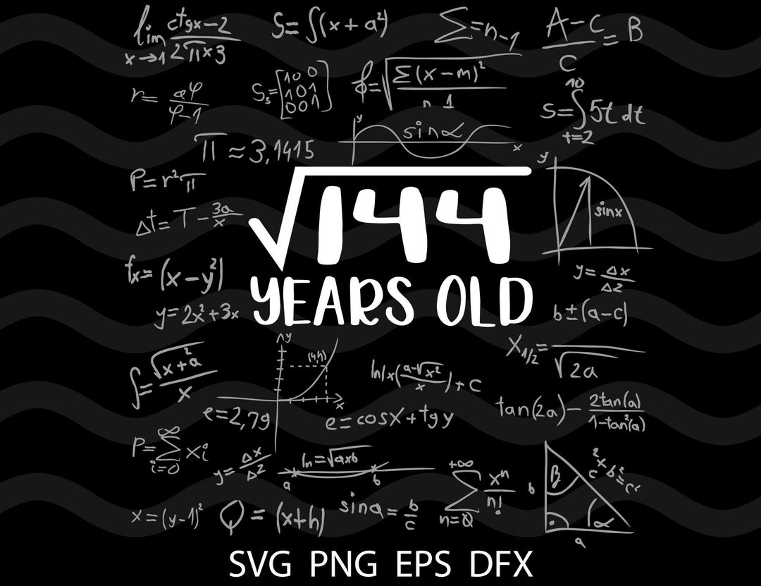 Square Root of 144:A Milestone Celebration Design | 12th Birthday | 12 ...