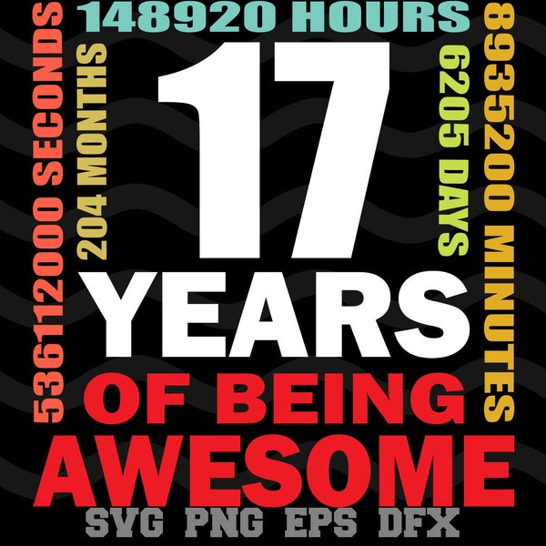 17th Birthday Svg - Etsy