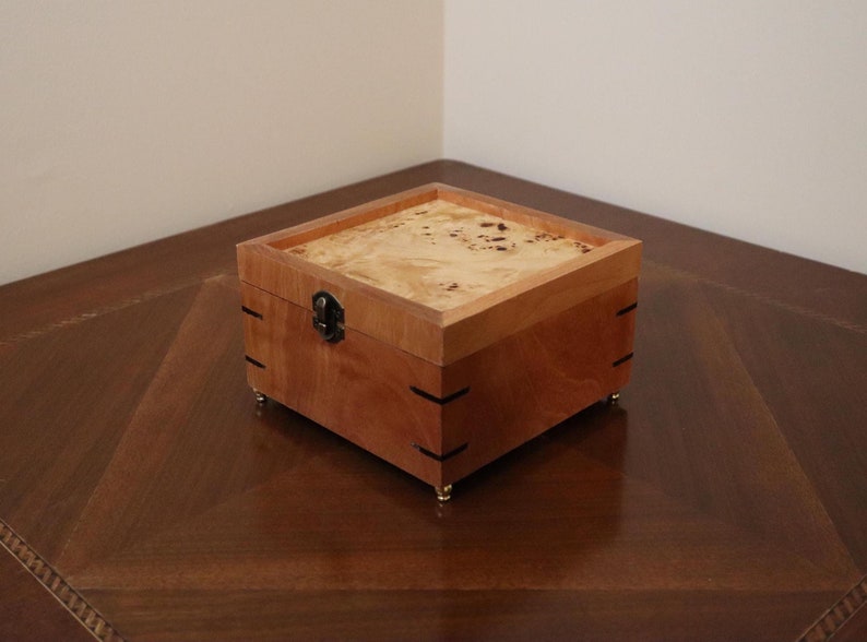 Spanish Cedar Keepsake Box Handmade With Mappa Burl Veneer Top ...