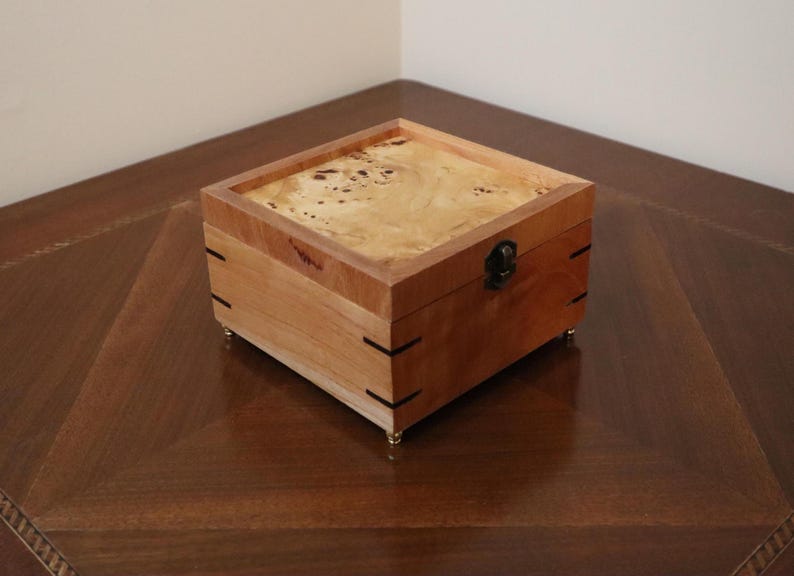 Spanish Cedar Keepsake Box Handmade With Mappa Burl Veneer Top ...