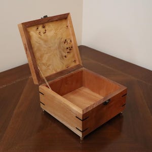 Spanish Cedar Keepsake Box Handmade With Mappa Burl Veneer Top ...