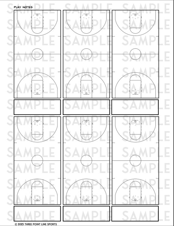 Basketball Coaches Court Diagram Printable