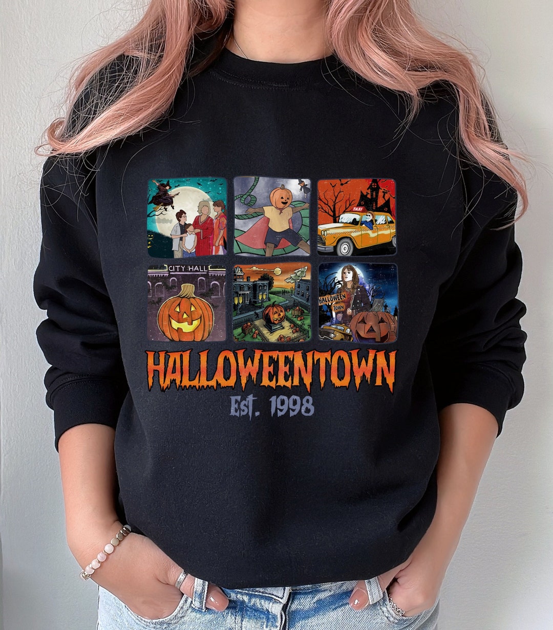 Vintage Halloweentown Sweatshirt, Pumpkin Halloween Party Gift - Etsy