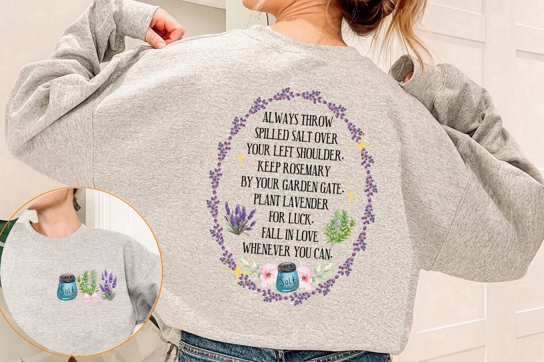 Practical Magic Shirt, Salt Rosemary Lavender Love Sweater, Witchy ...
