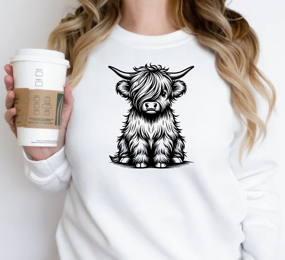 Highland Cow Sweatshirt,carhar*t Sweatshirt,farm Life,cute Cow Hoodie ...