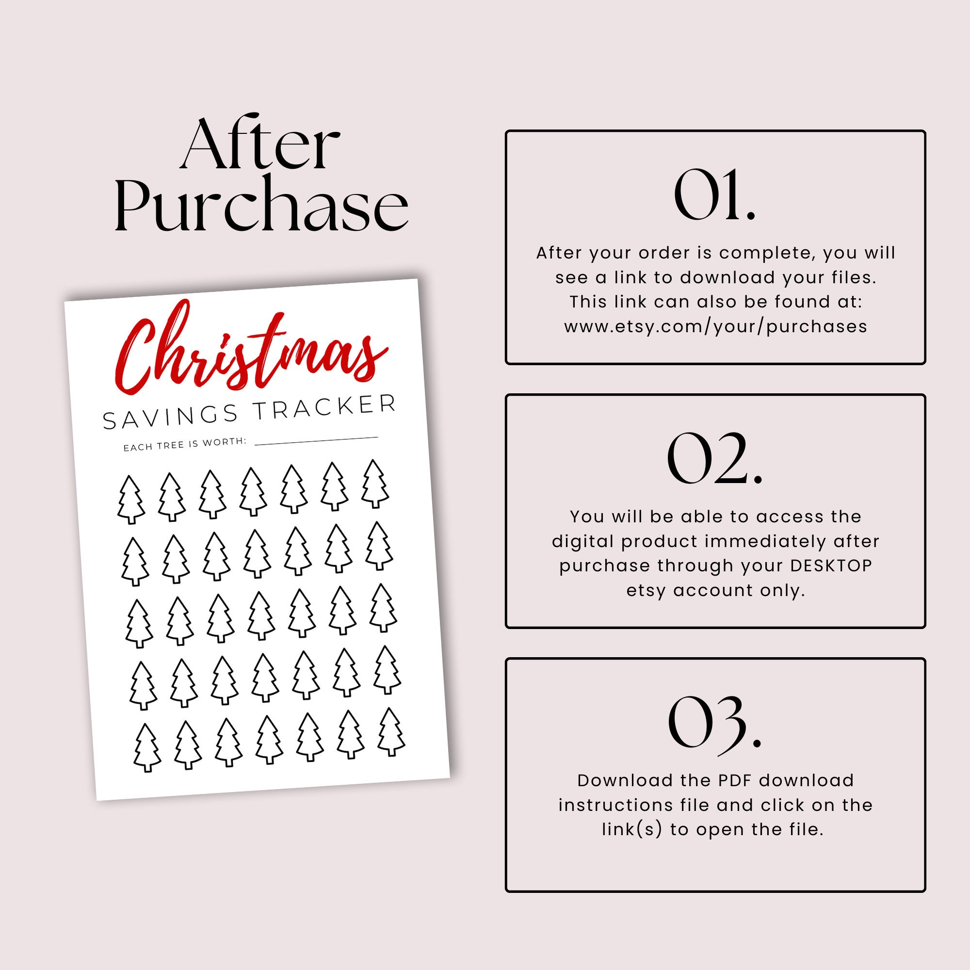 Christmas Tree Savings Tracker Printable, INSTANT DOWNLOAD, Xmas 2 ...