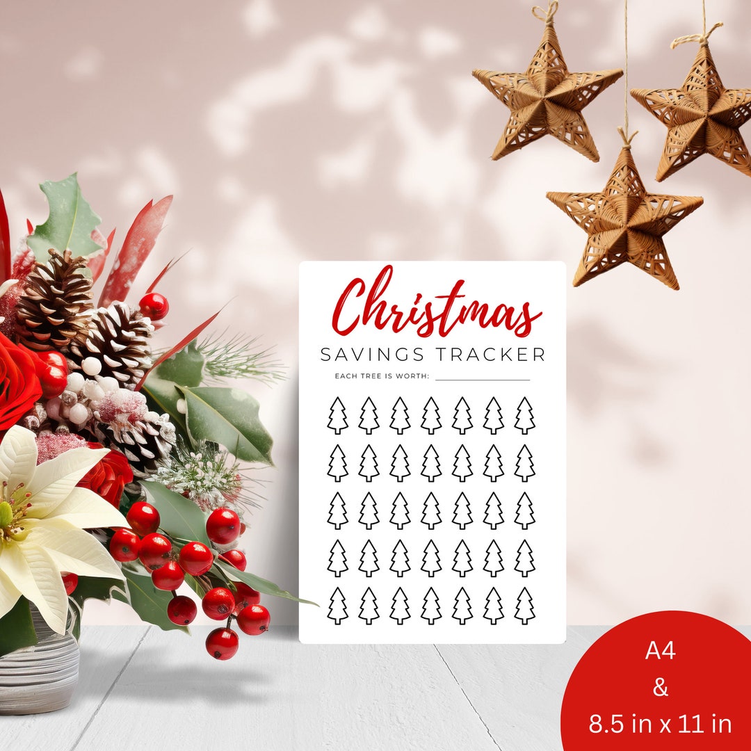 Christmas Tree Savings Tracker Printable | INSTANT DOWNLOAD | Holiday ...