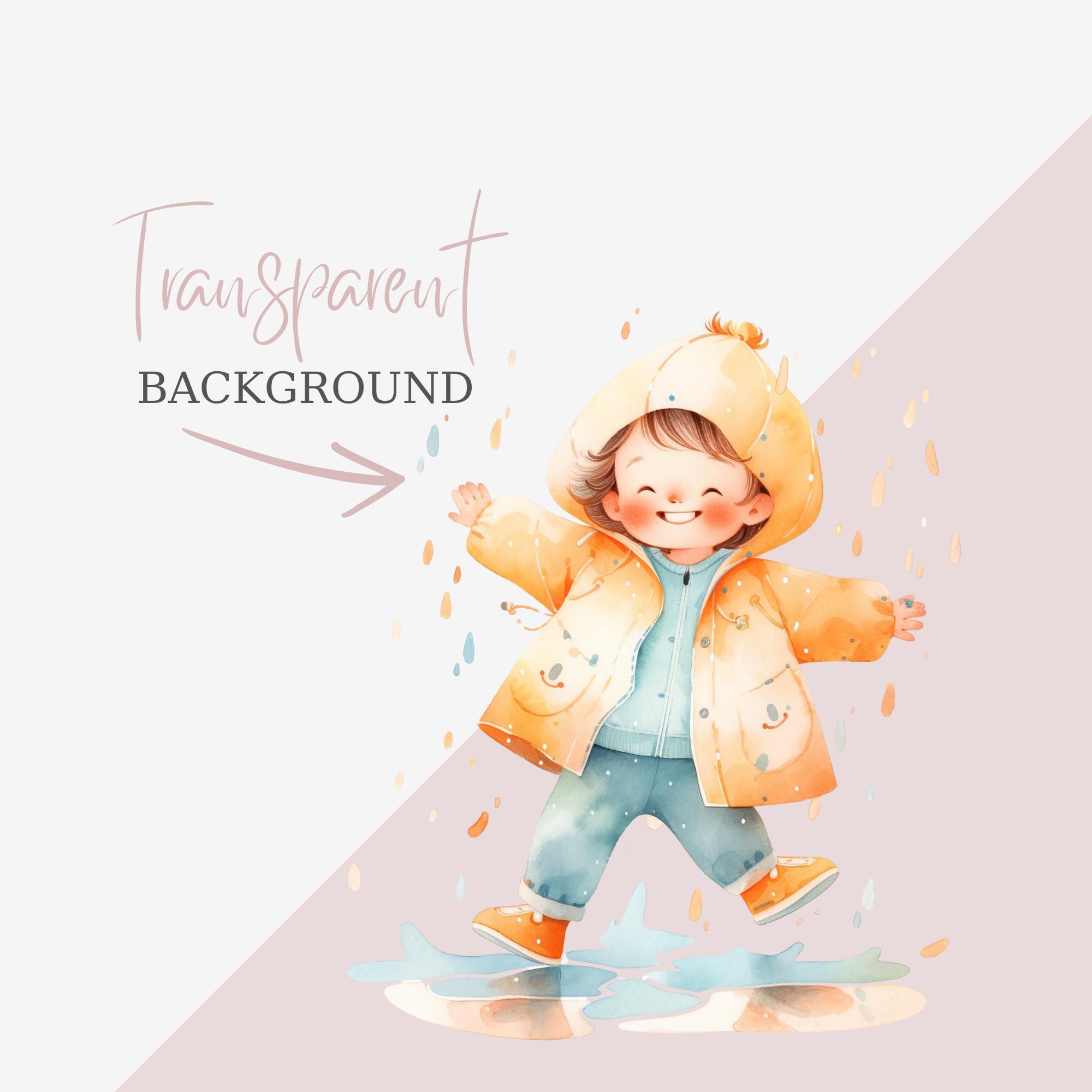 Rainy Day Clipart, Digital Download, Watercolor Weather Clip Art ...