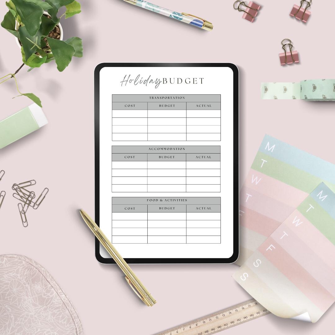 Holiday Budget Tracker Printable Instant Download Holiday Savings ...
