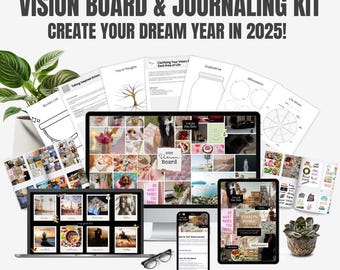 2025 Vision Board Kit With 800+ Photos, Printable Digital Template - Etsy