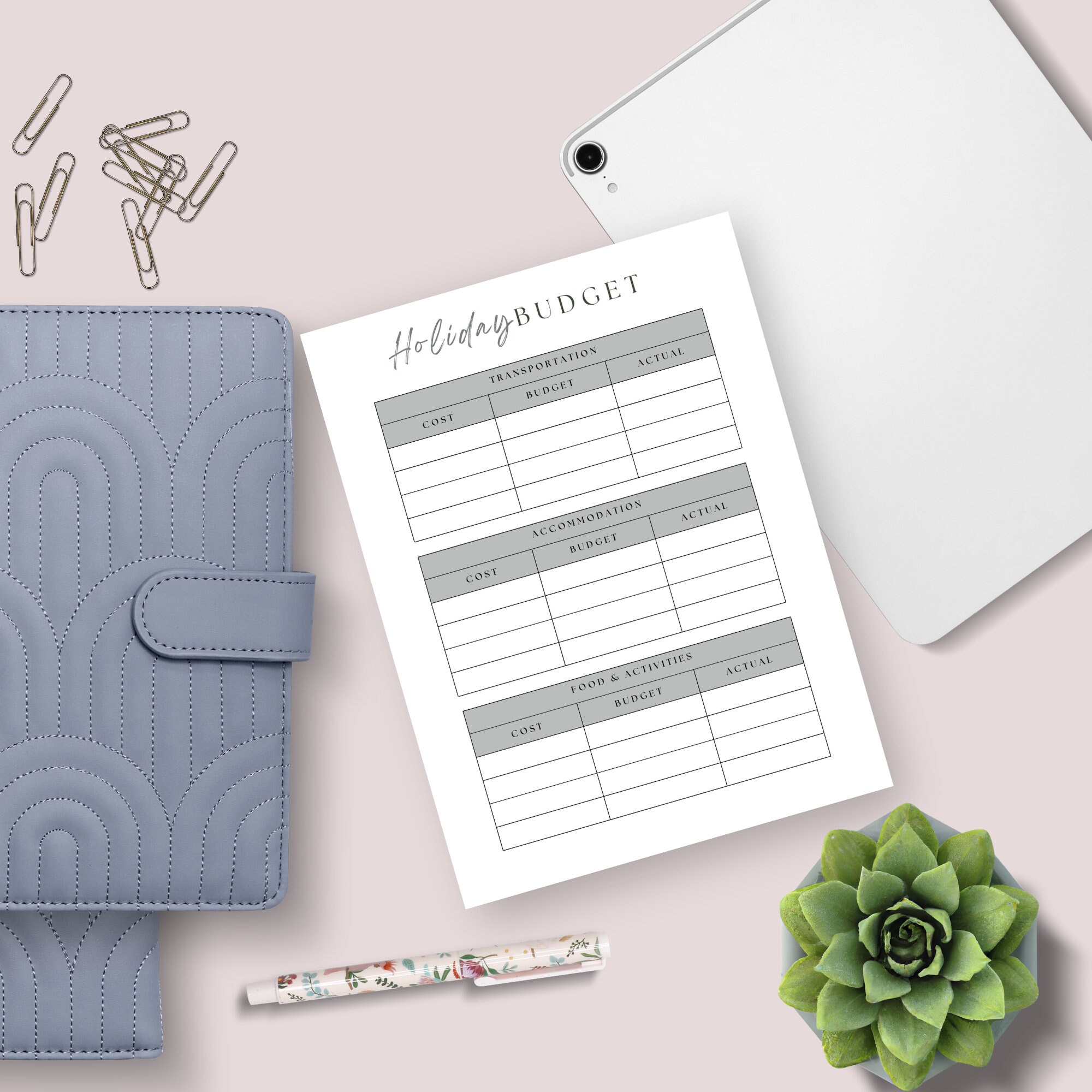 Holiday Budget Tracker Printable INSTANT DOWNLOAD Holiday Savings ...