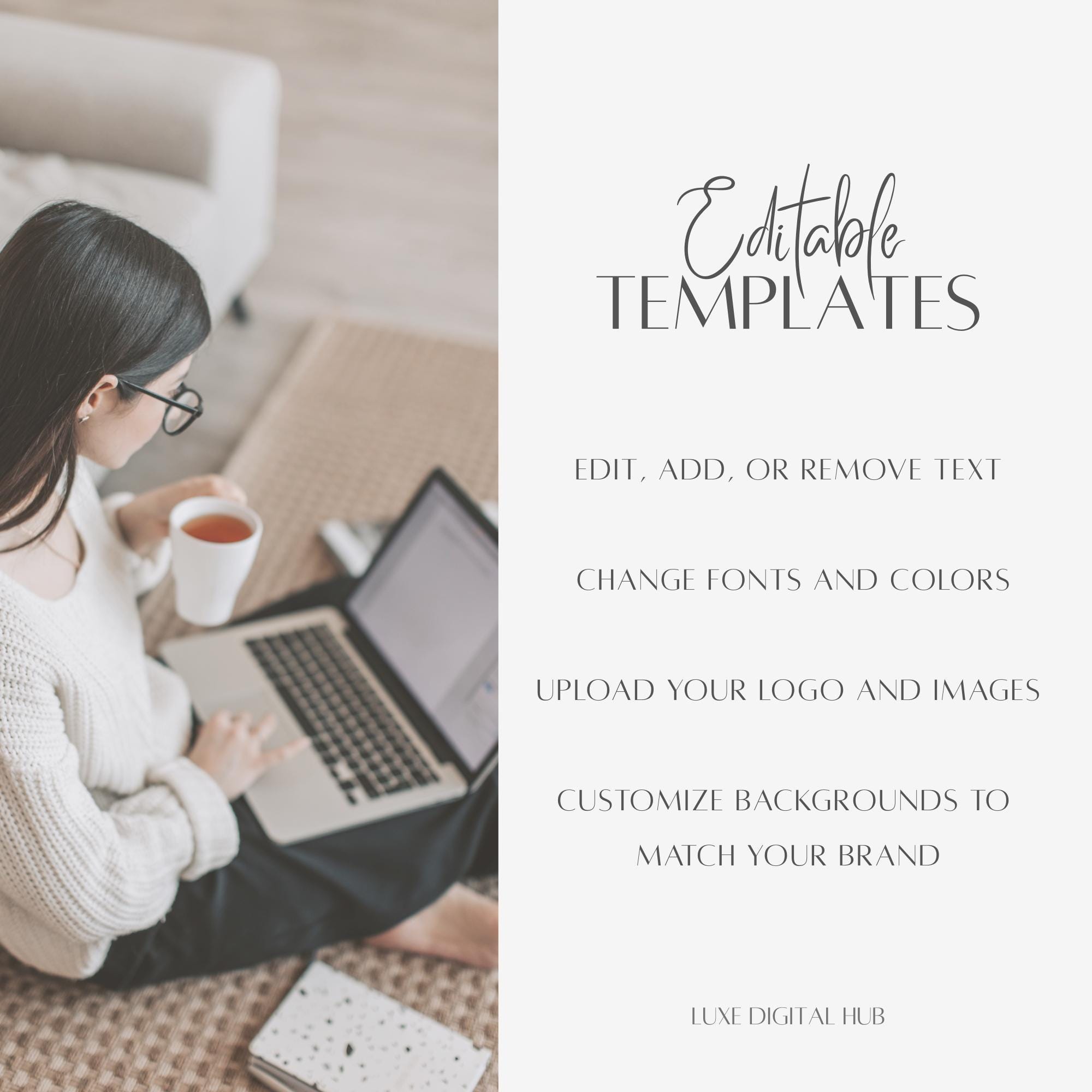 Food Service Instagram Post Templates, Editable Canva Social Media ...