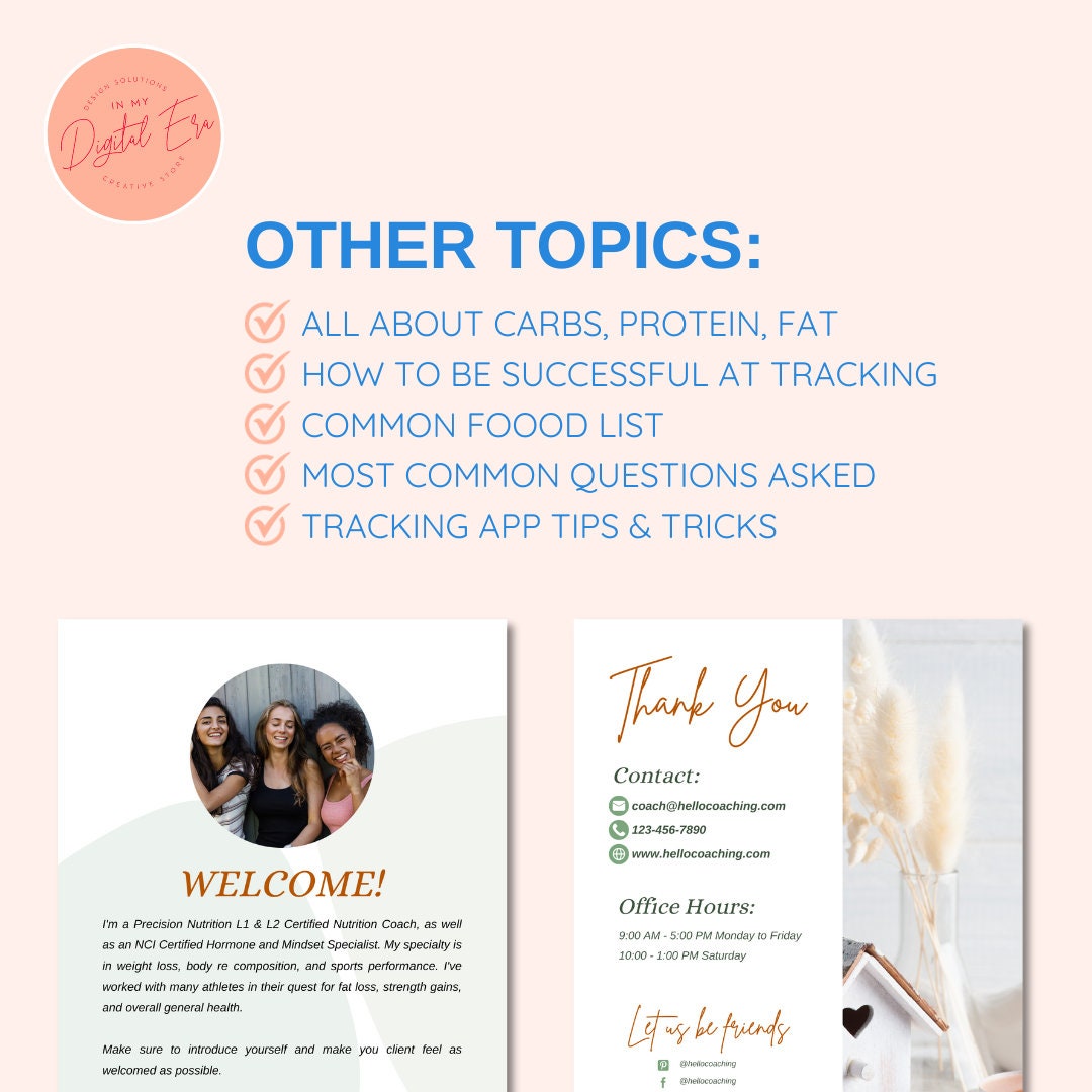 Editable Canva Intro to Macros Guide Template | Sample Meals Plans ...