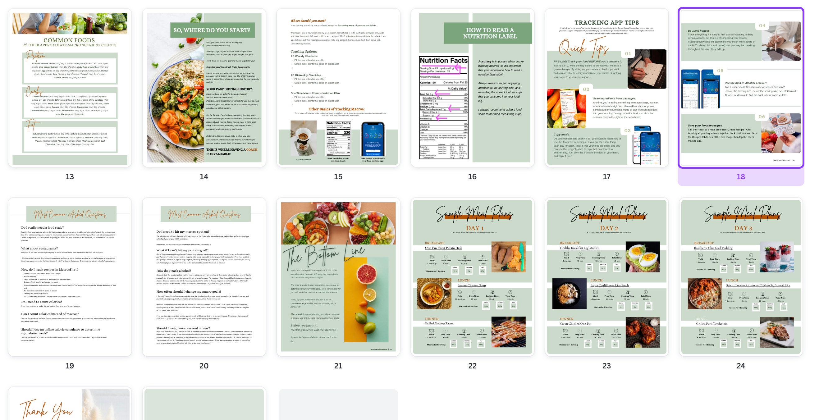 Editable Canva Intro to Macros Guide Template | Sample Meals Plans ...