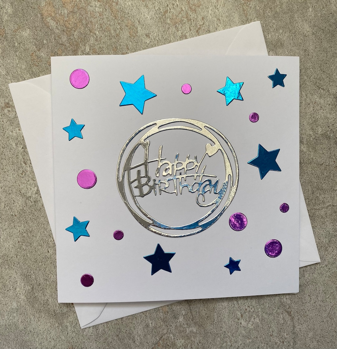 Handmade Birthday Card, Birthday Card, Neutral Birthday Card, Star ...