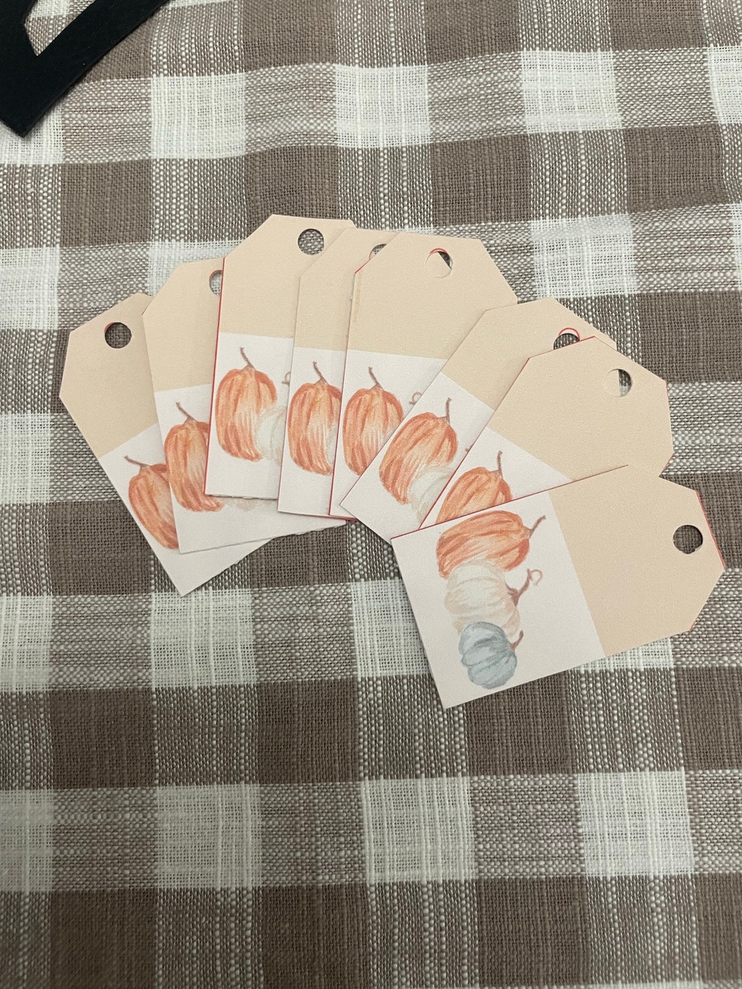 Set of 8 Mini Gift Tags With Pumpkins - Etsy