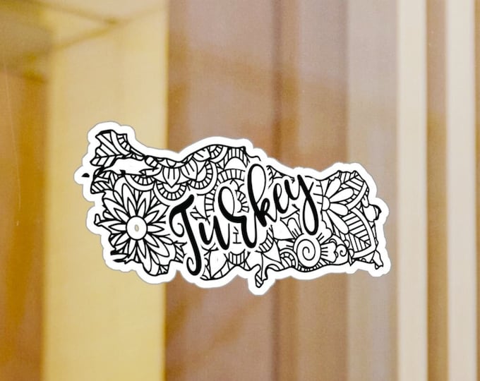 Turkey Country Outline Vinyl Decal Car Window Laptop TR Sticker - Etsy