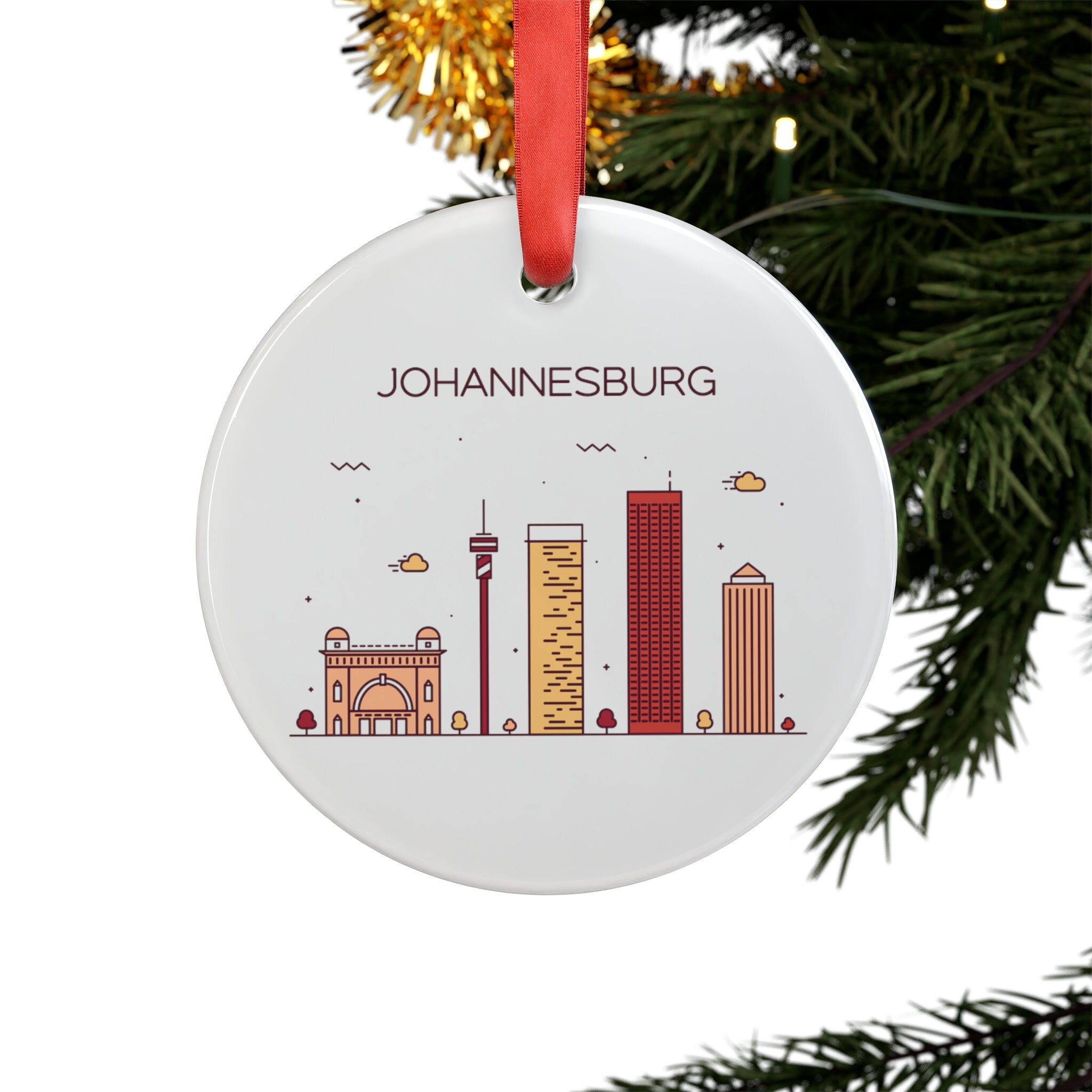 JOHANNESBURG SOUTH AFRICA City Skyline Illustration African Travel ...