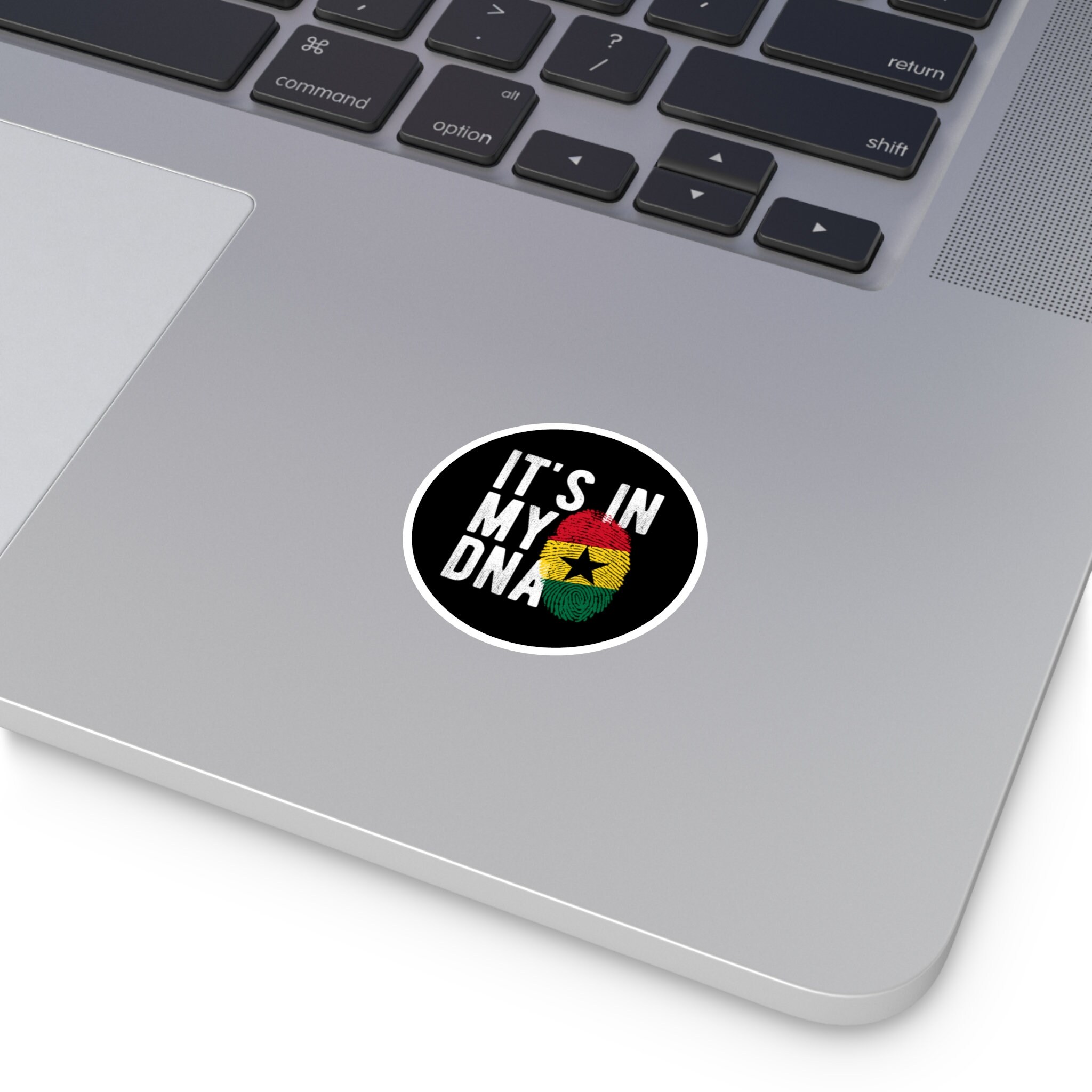 GHANA DNA Ghanaian Flag Heritage Ancestry Round Water Resistant Vinyl ...