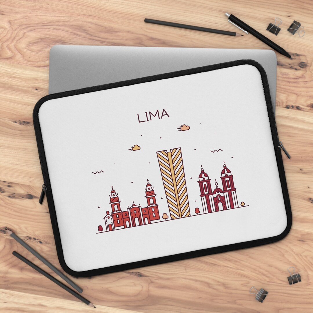 LIMA PERU City Skyline Neoprene Padded iPad Tablet Laptop Sleeve Water ...