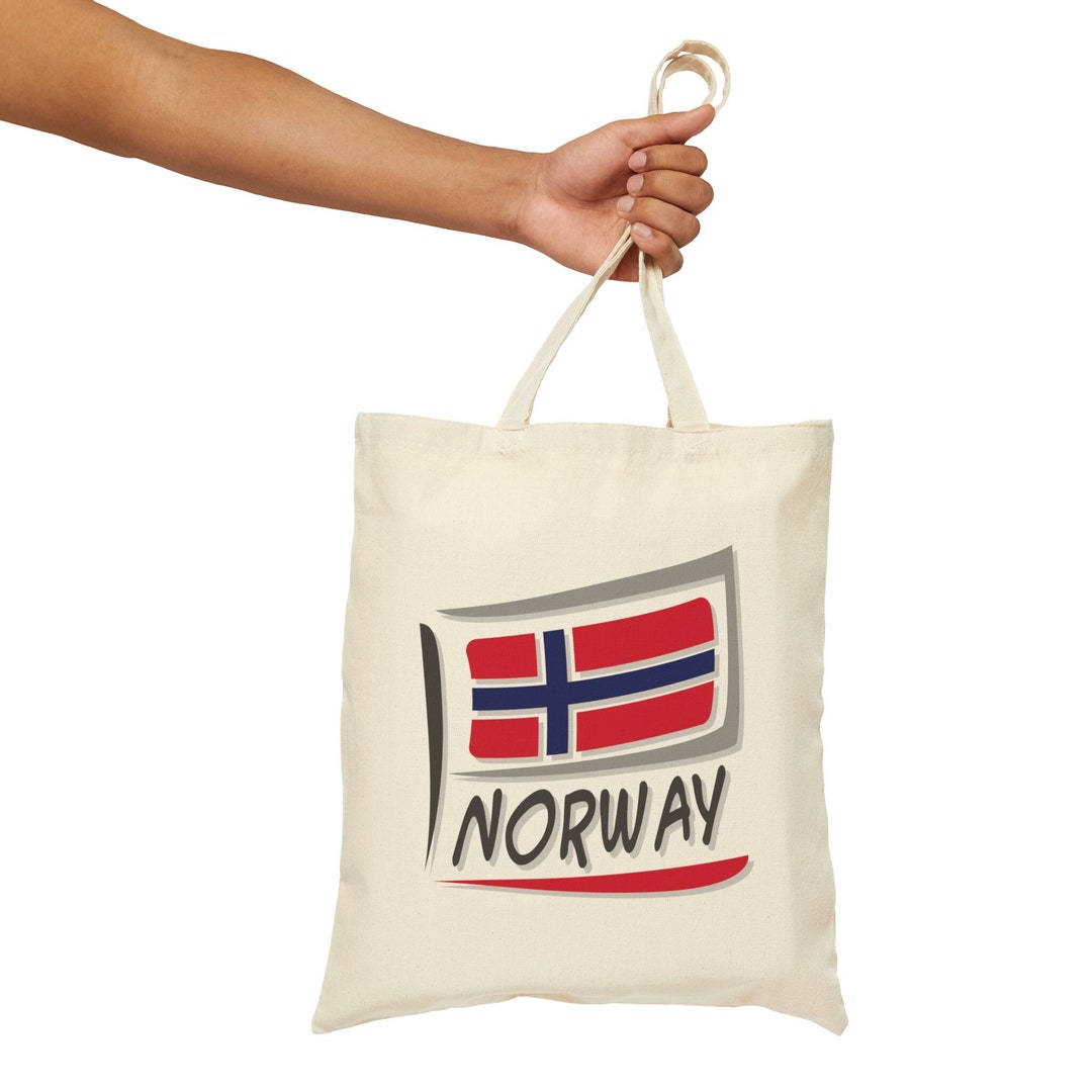 Norway Flag Norwegian Pride Norsk Norge Cotton Canvas Tote Bag Shopping ...