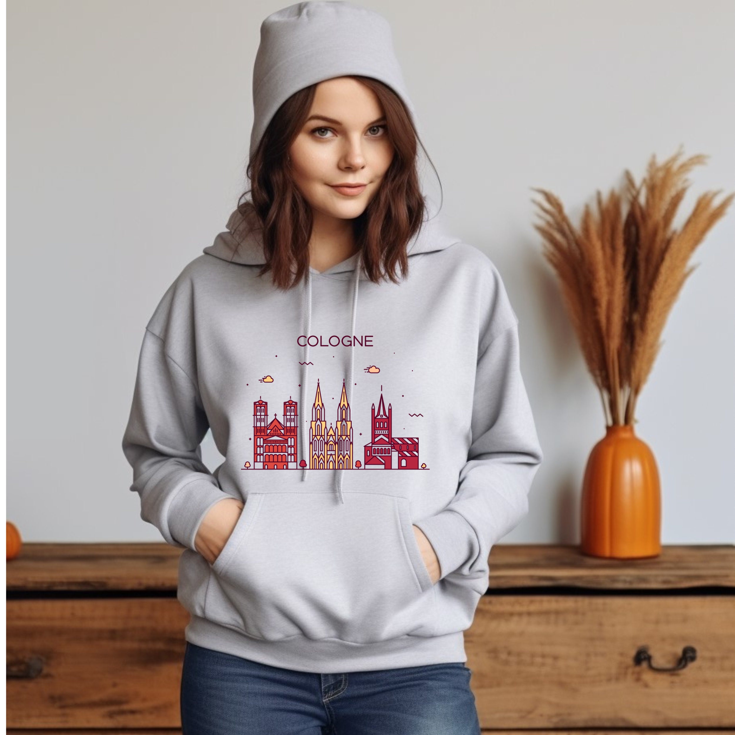COLOGNE GERMANY City Skyline German Travel Unisex Gildan Heavy Blend ...