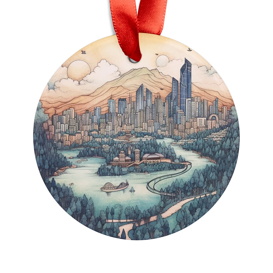 SEOUL SOUTH KOREA City View Skyline, Korean Travel Round Acrylic ...