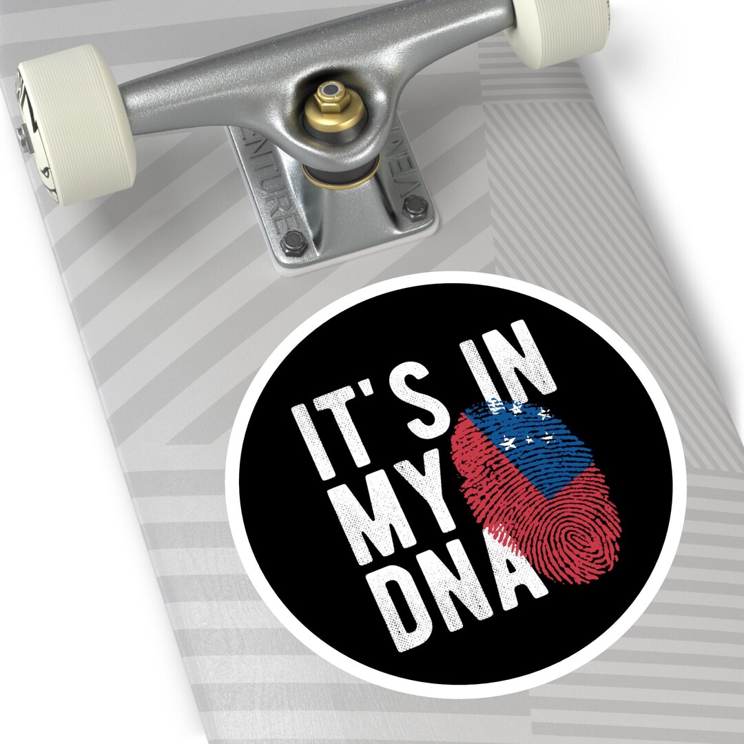 SAMOA DNA Samoan Heritage Ancestry Round Water Resistant Vinyl Sticker ...