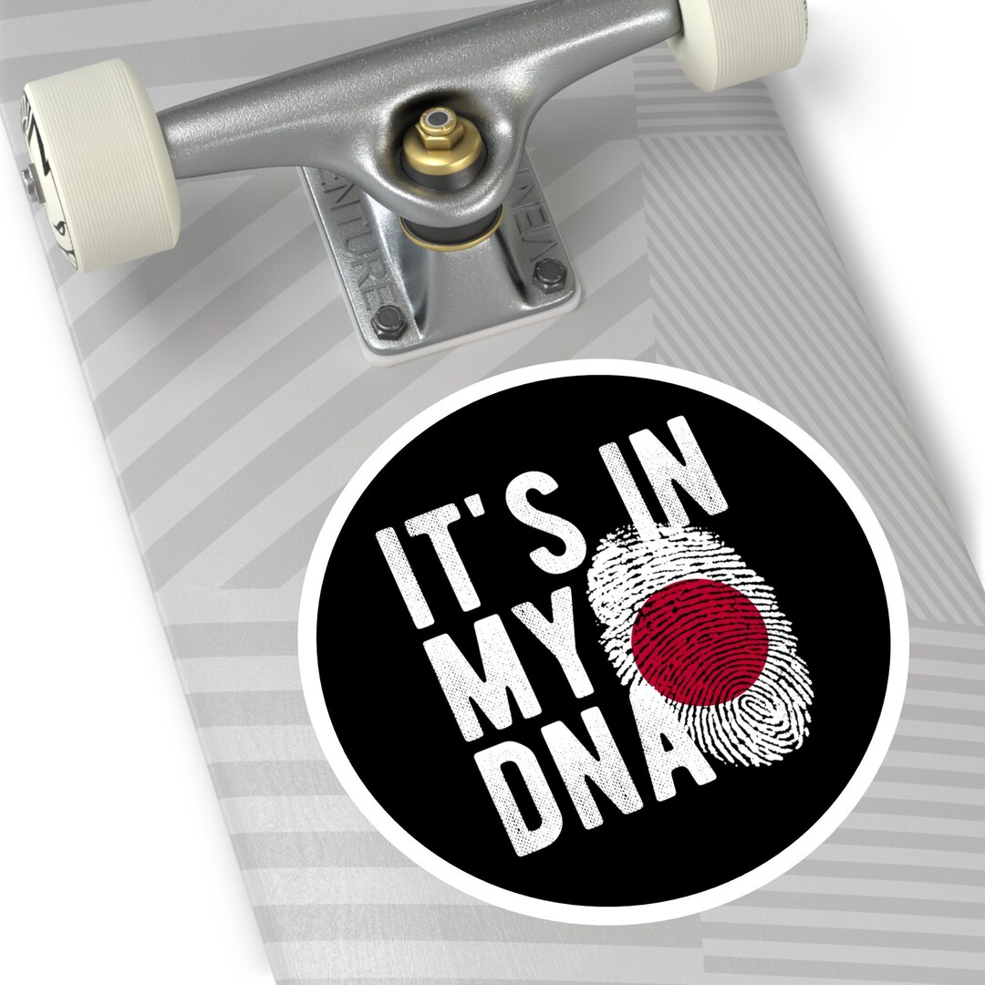 JAPAN DNA Japanese Flag Heritage Ancestry Round Water Resistant Vinyl ...