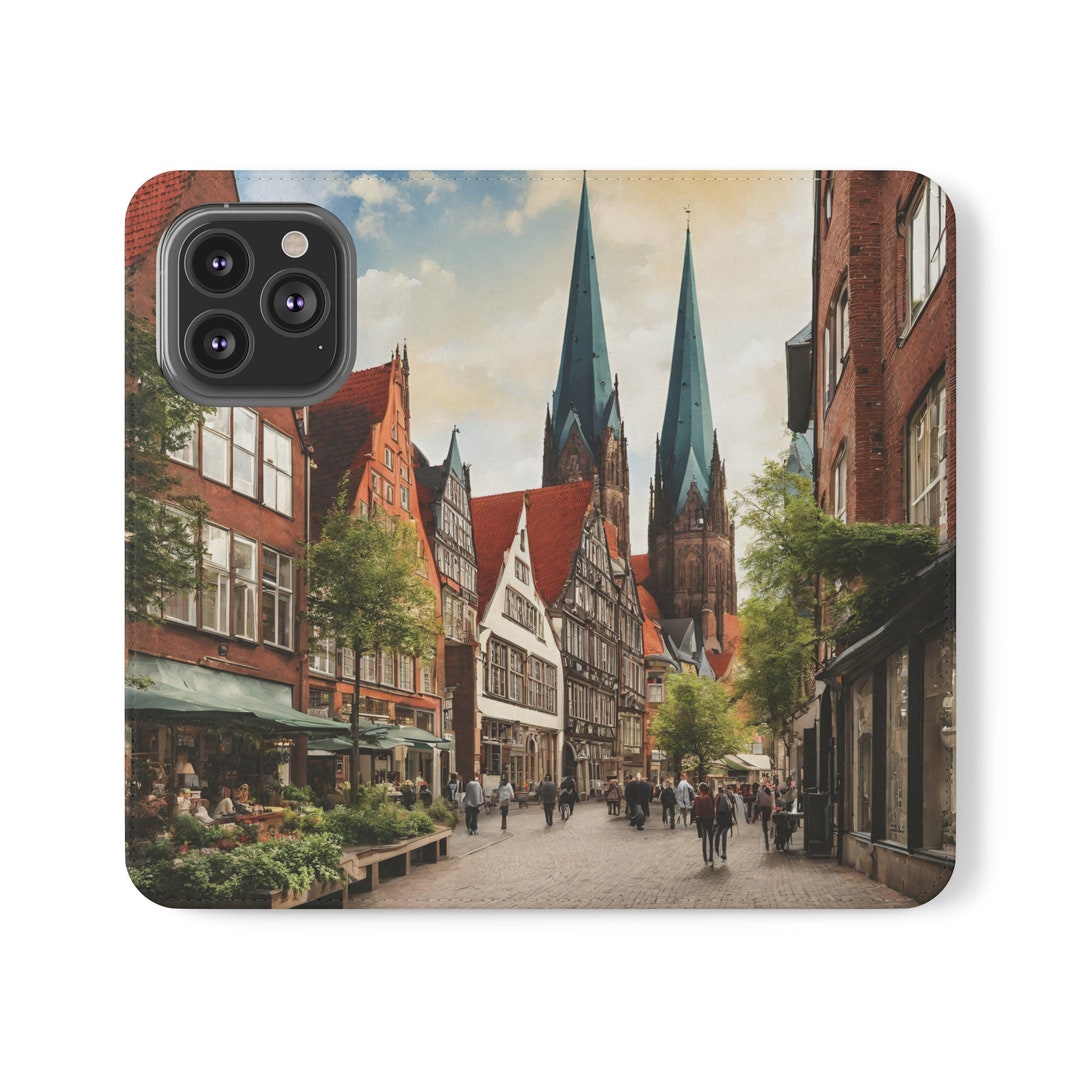 BREMEN GERMANY City Street View German Vegan Faux Leather Cell Phone ...
