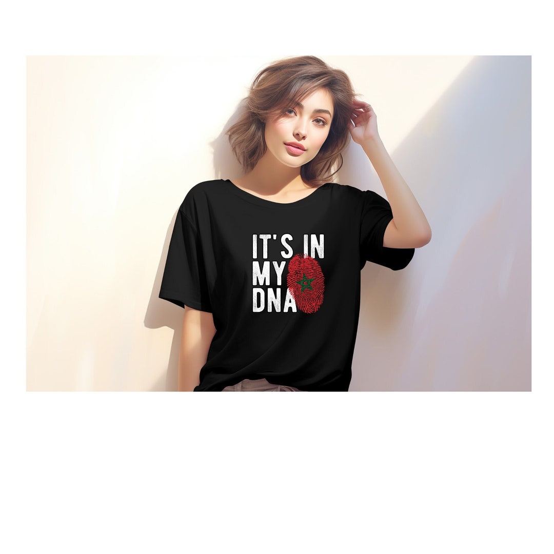 MOROCCO It's in My DNA Fingerprint Flag Colors Moroccan Heritage Pride ...