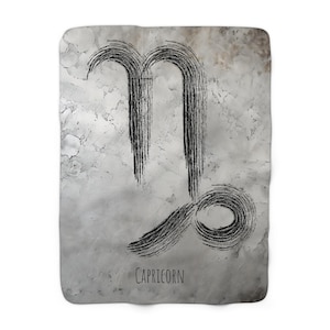 Black Capricorn Blanket - Etsy UK