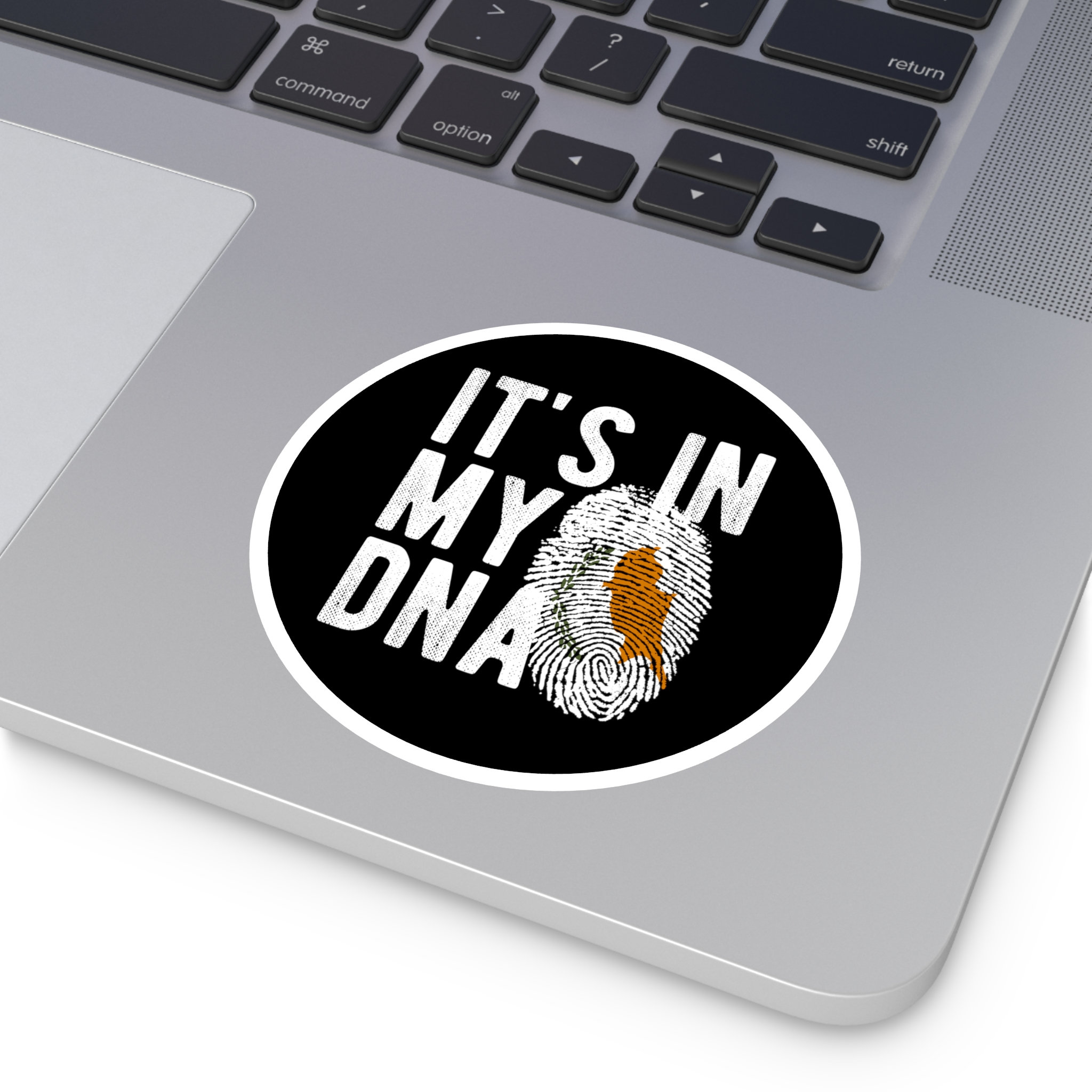 CYPRUS DNA Cypriot Flag Heritage Ancestry Round Water Resistant Vinyl ...