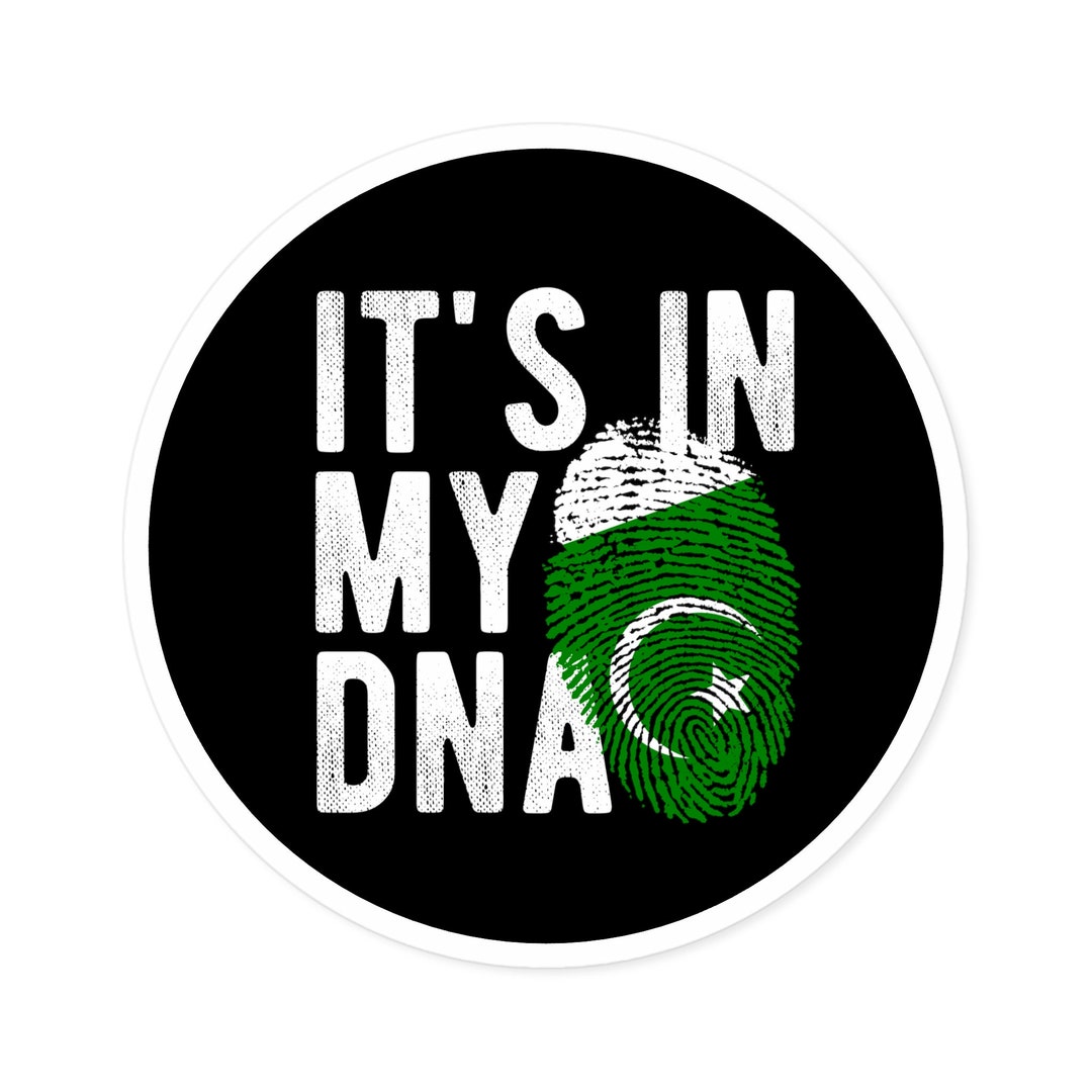 PAKISTAN DNA Heritage Pakistani Ancestry Round Water Resistant Vinyl ...