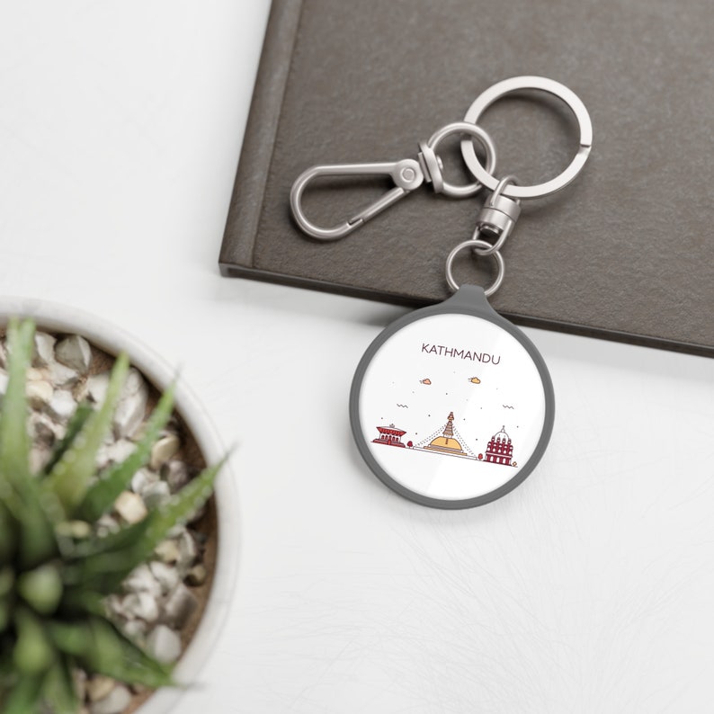 KATHMANDU NEPAL City Skyline Nepalese Travel Round Acrylic Metal ...