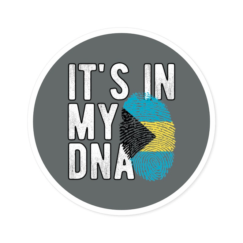 BAHAMAS DNA Bahamaian Heritage Ancestry Round Water Resistant Vinyl ...