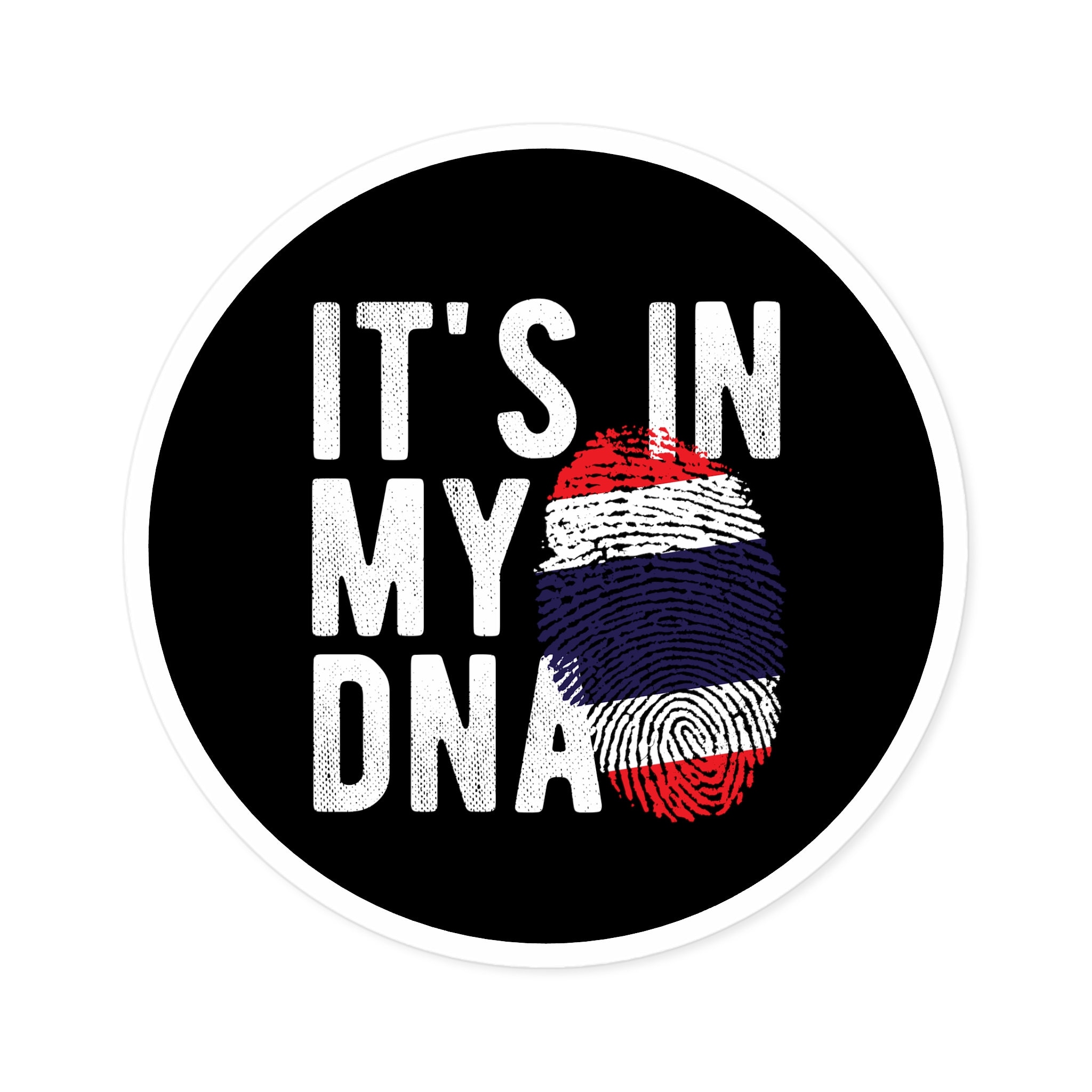 THAILAND DNA Thai Heritage Ancestry Round Water Resistant Vinyl Sticker ...