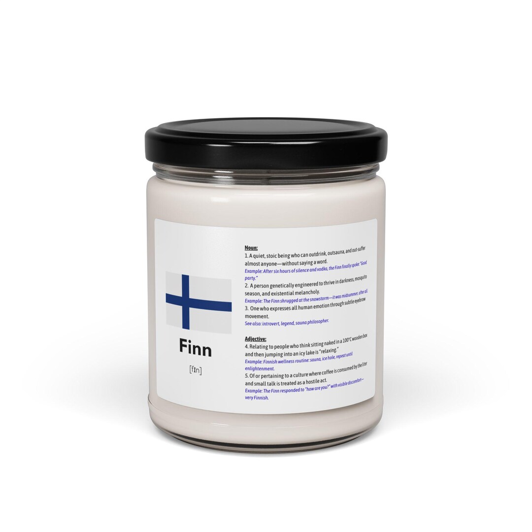 Finn Dictionary Definition - Soy Wax Glass Jar Candle, 9oz - Finnish ...