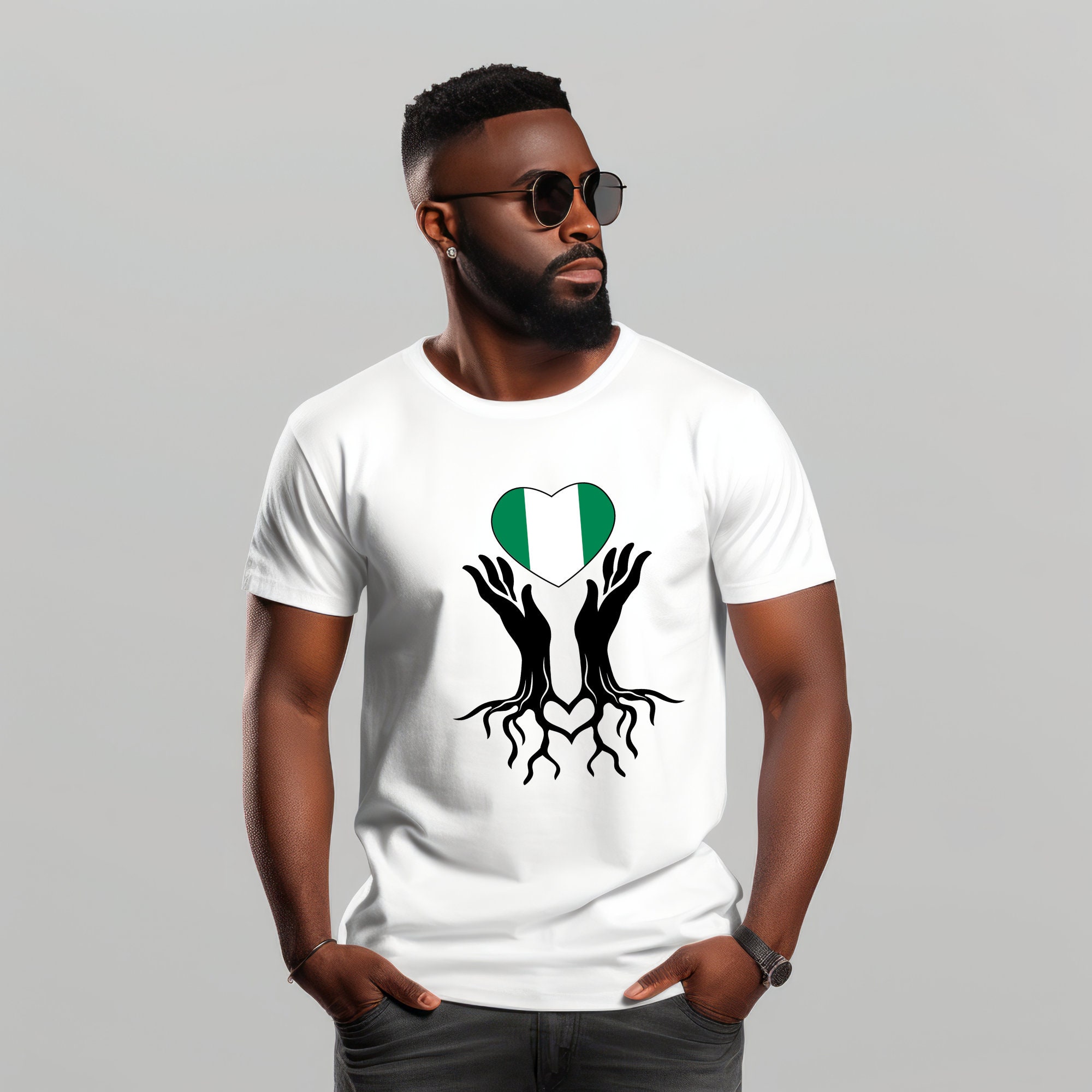 NIGERIA Hands Heart Nigerian Family Tree Roots Heritage - Etsy