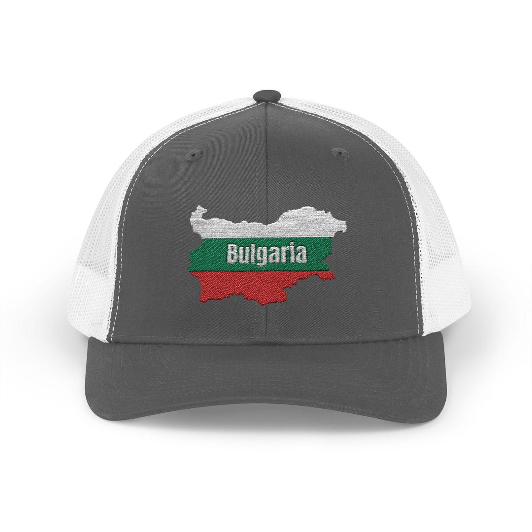 Bulgaria - Flag Map Graphic - Embroidered Snapback Trucker Cap - Unisex ...