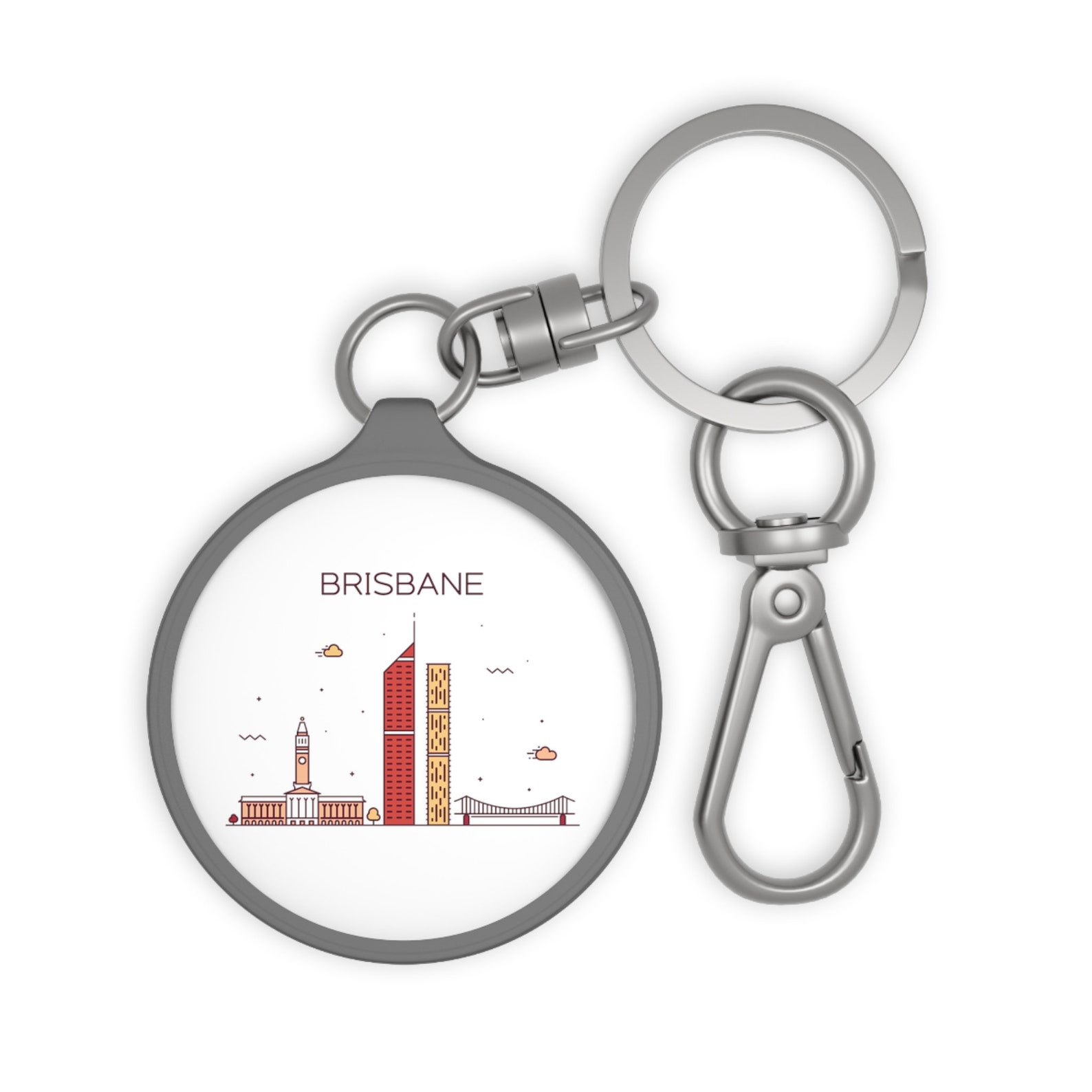 BRISBANE AUSTRALIA City Skyline Australian Travel Round Acrylic Metal ...