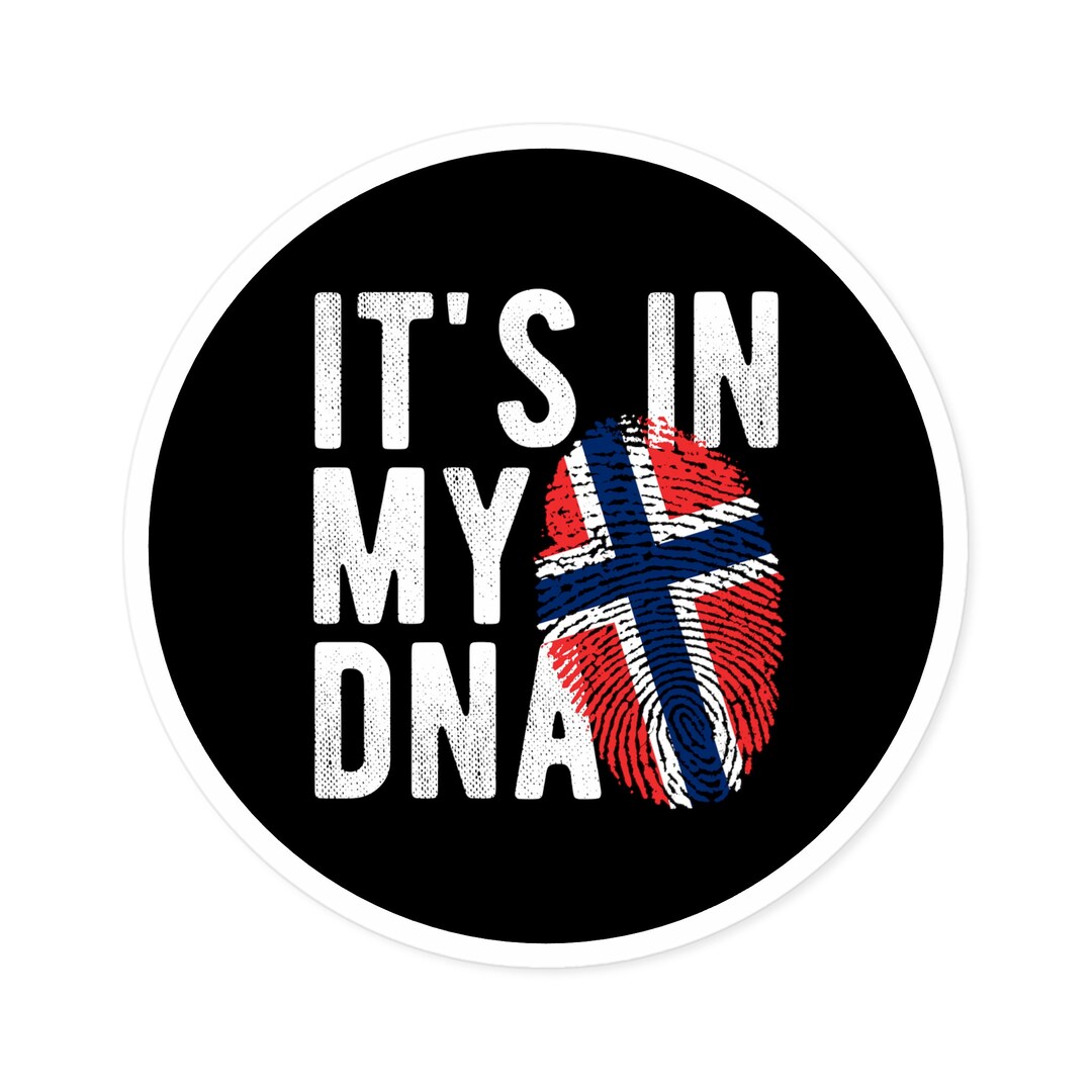 NORWAY DNA Norwegian Heritage Ancestry Round Water Resistant Vinyl ...
