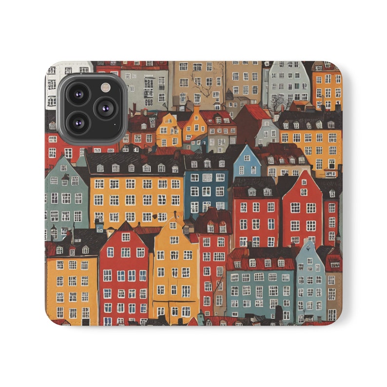COPENHAGEN DENMARK Colorful Buildings Vegan Faux Leather Cell Phone ...