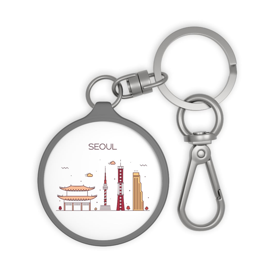 SEOUL SOUTH KOREA City Skyline Korean Travel Round Acrylic Metal ...