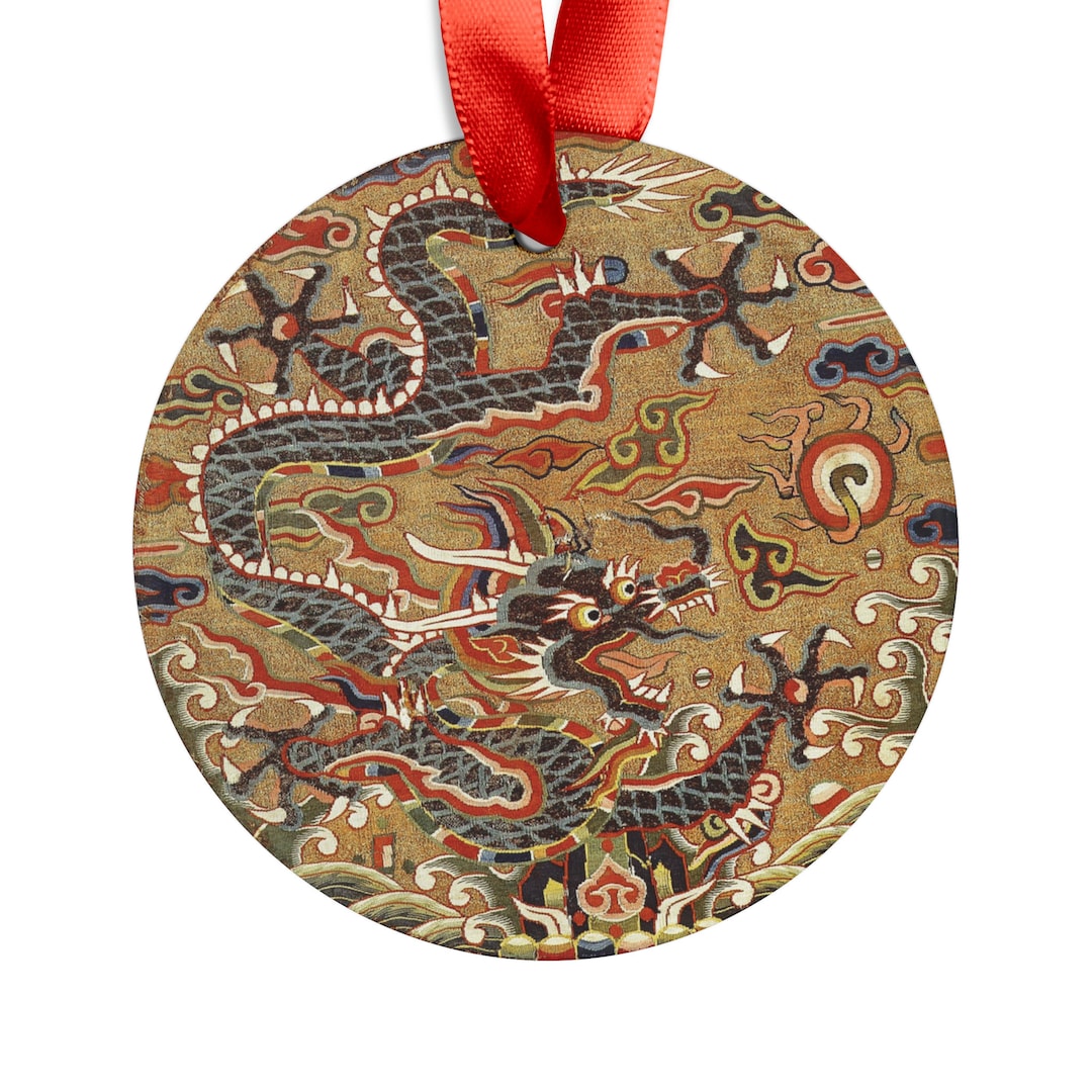 Chinese 5 Claw DRAGON 17th Century China Medallion Art Reproduction ...