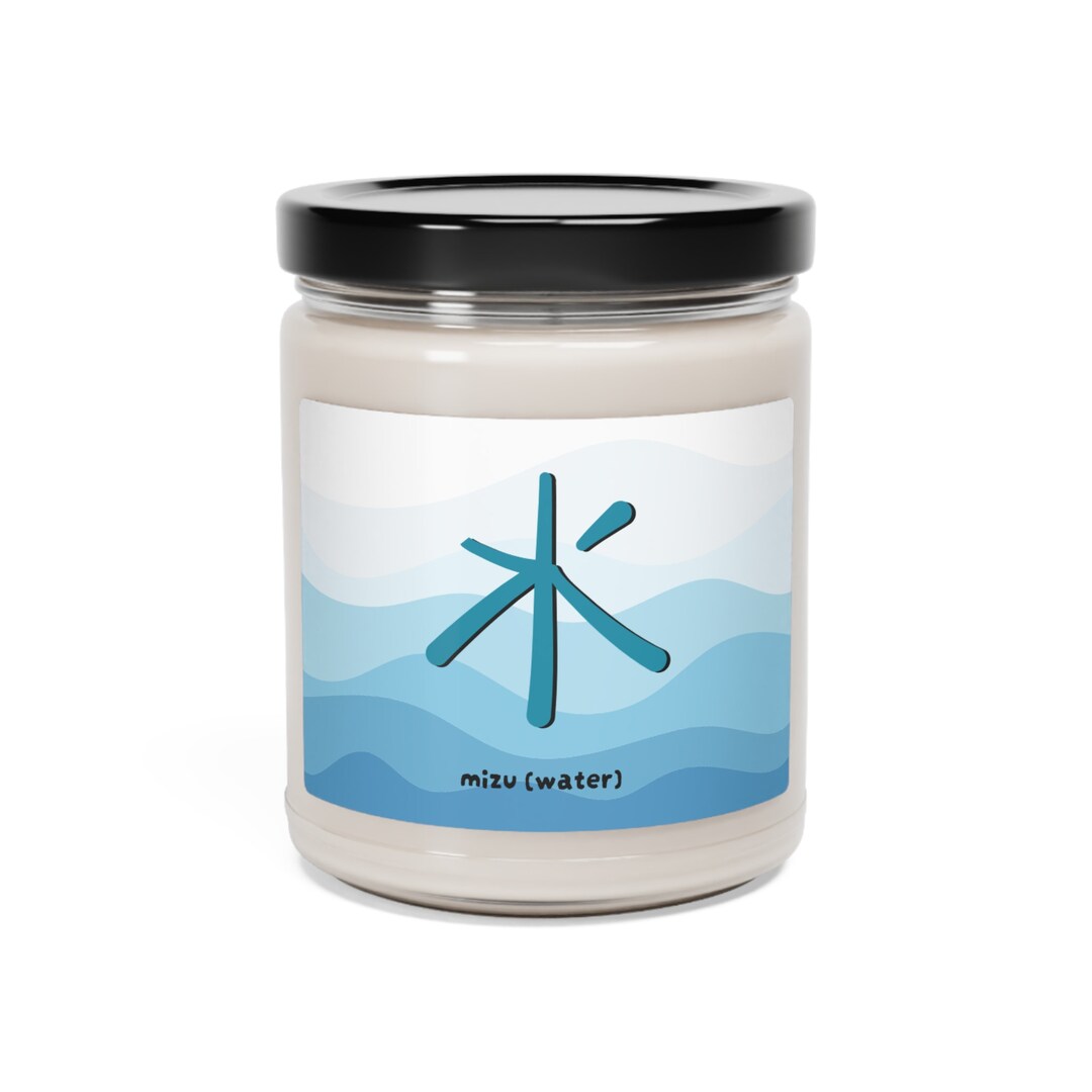 MIZU Japanese WATER Kanji Character Vegan Scented or Unscented Soy ...