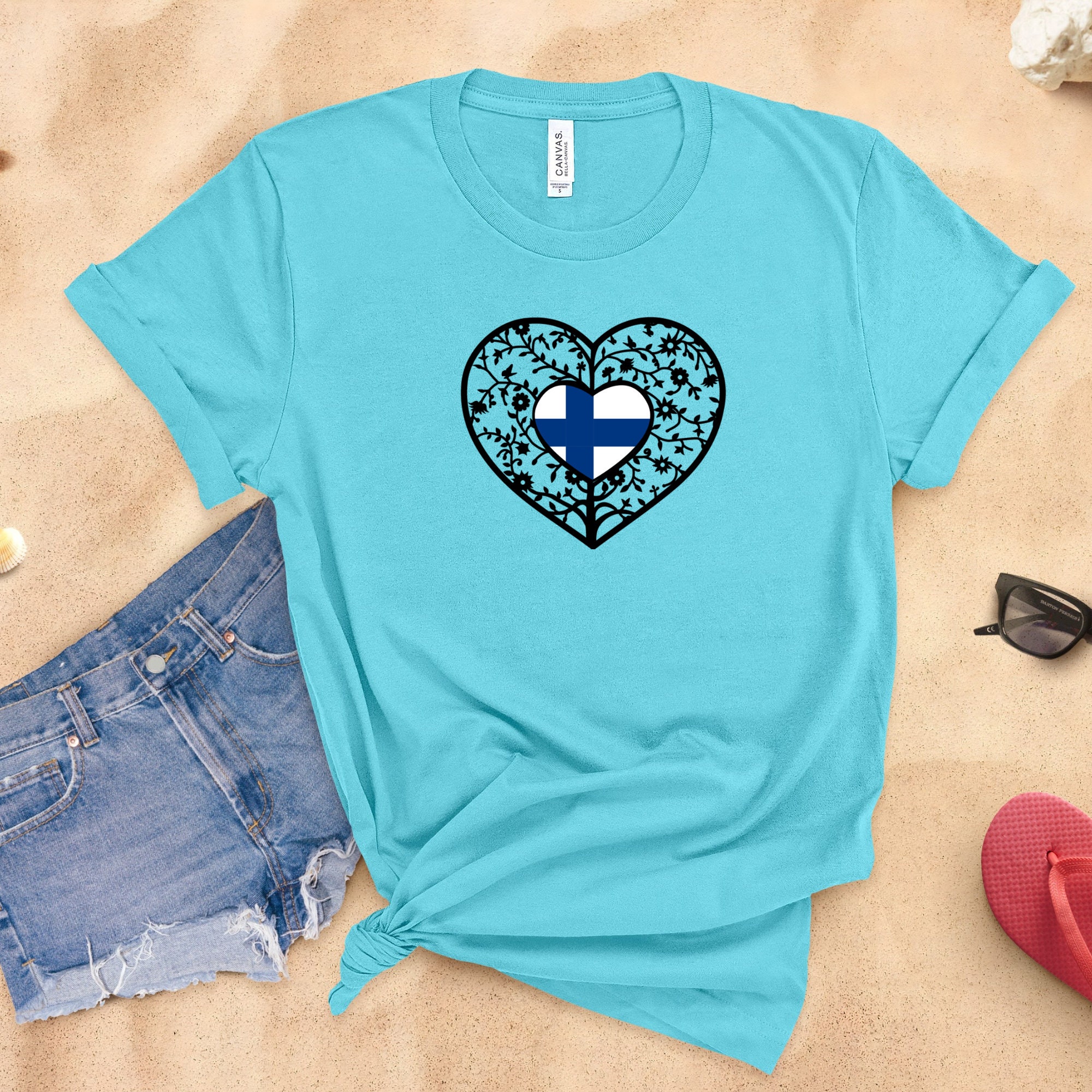 FINLAND Heart Flag Finnish Family Tree Roots Heritage Ancestry Pride ...